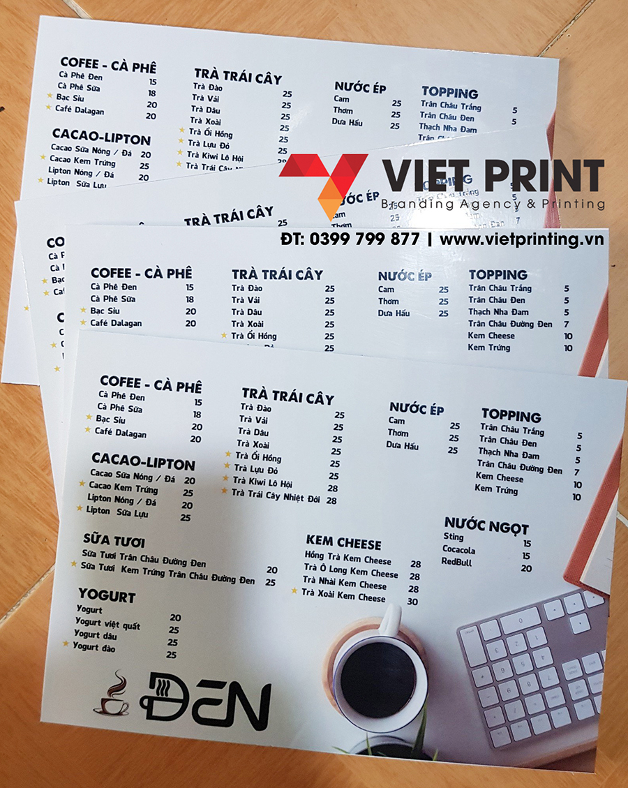 In Menu Biên Hòa Đồng Nai - In Thực Đơn Quán Ăn, Nhà Hàng, Cafe...In ...