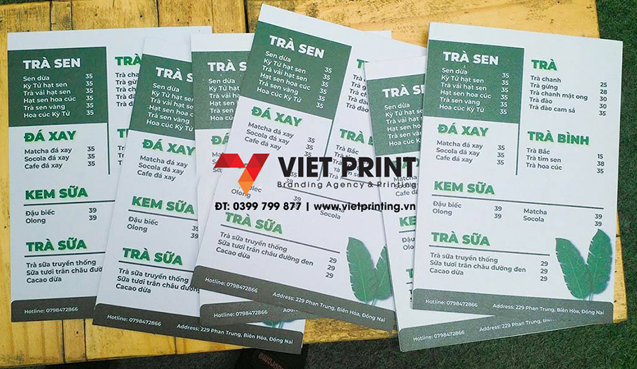 In Menu Biên Hòa Đồng Nai - In Thực Đơn Quán Ăn, Nhà Hàng, Cafe...In ...