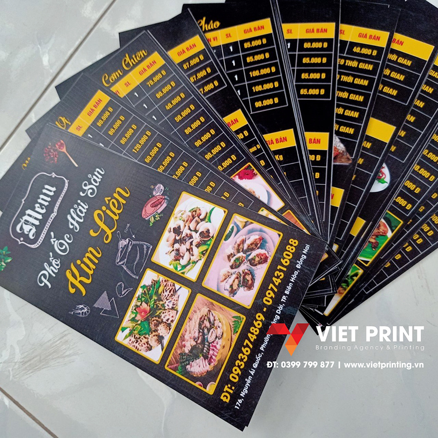 In Menu Biên Hòa Đồng Nai - In Thực Đơn Quán Ăn, Nhà Hàng, Cafe...In ...